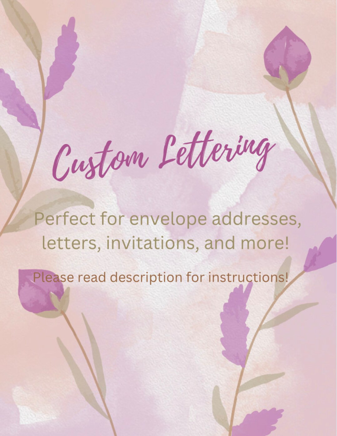 Custom Hand-written Lettering Personalized Envelopes - Etsy