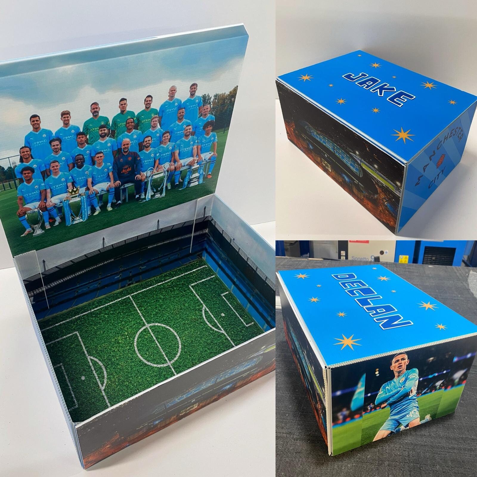 Personalised Football Boxes, Gift Box, Hampers, Manchester City ...