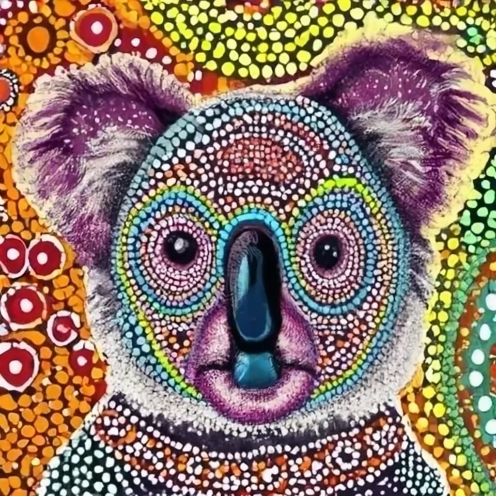 Koala Dot Art Iconic Australian Wildlife Digital Download - Etsy