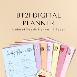 BT21 Weekly Planner Bundle, Kpop Digital Download - Etsy