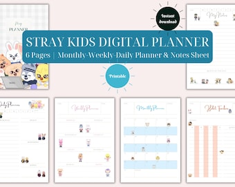 Stray Kids Digital Planner, Weekly Daily Planner, SKZ, Printable ...