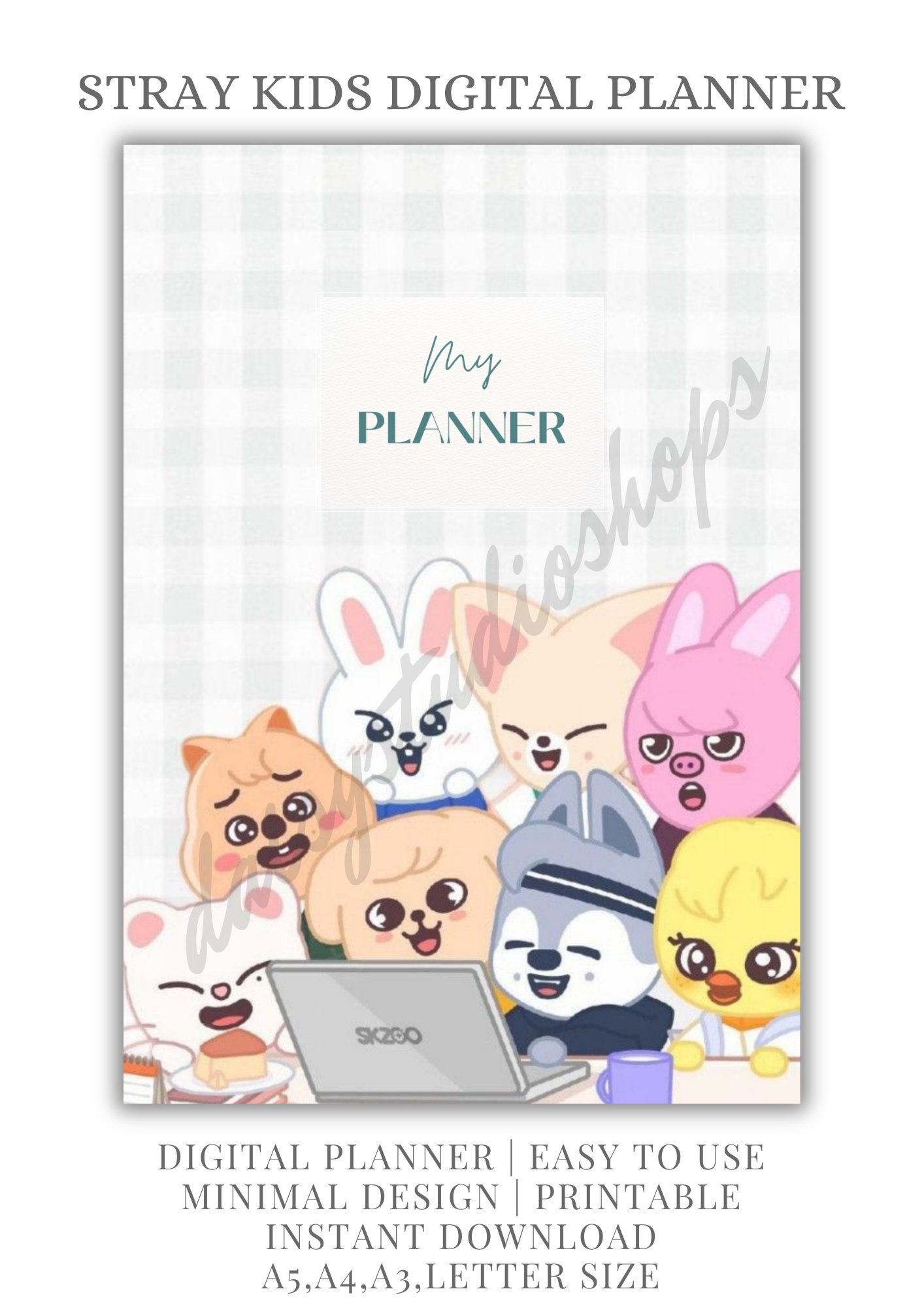 Stray Kids Digital Planner, Weekly Daily Monthly Planner, SKZ ...