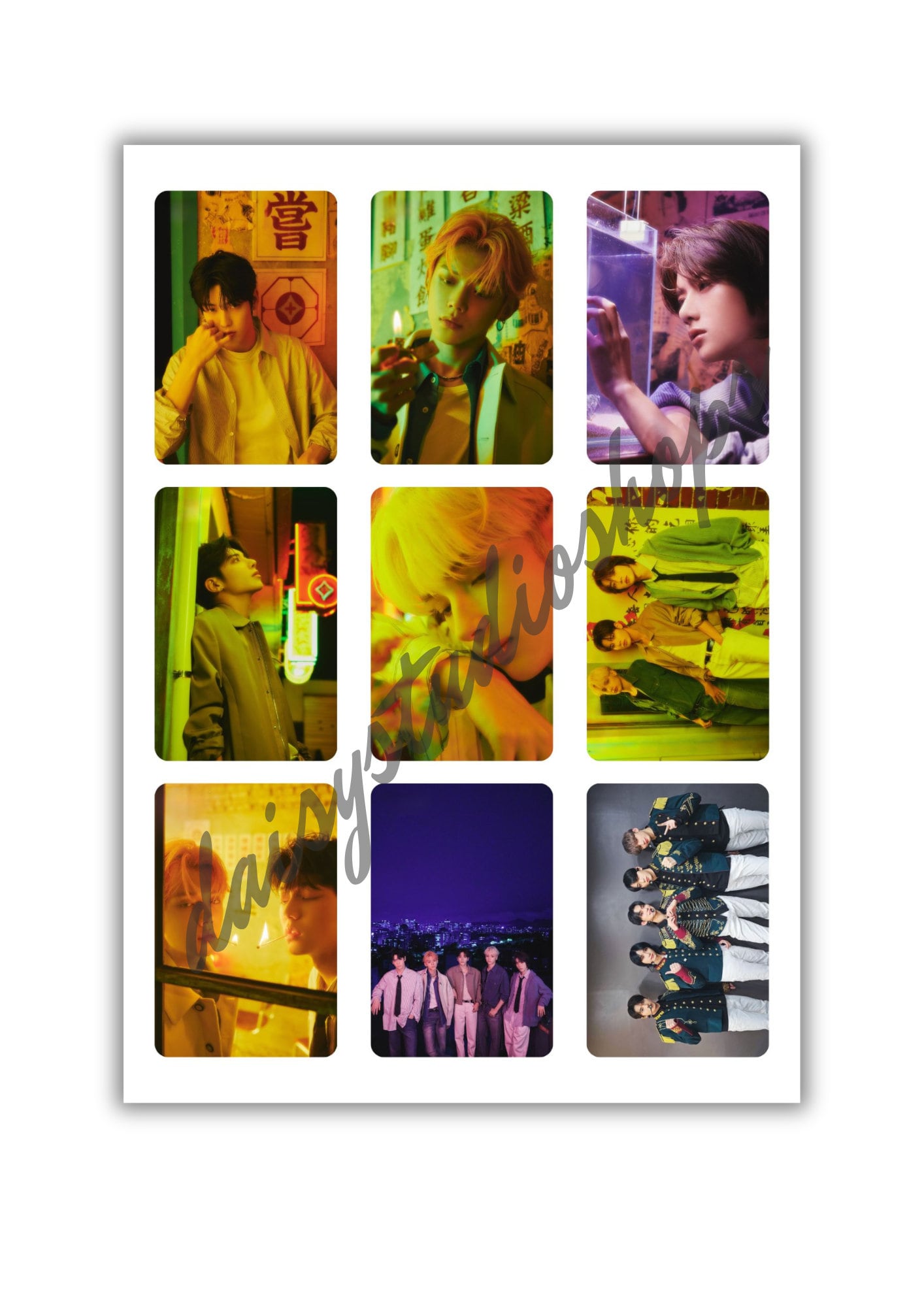 TXT Digital Photocards, 9 Photocards on 8 Pages Each, 72 Photocards in ...