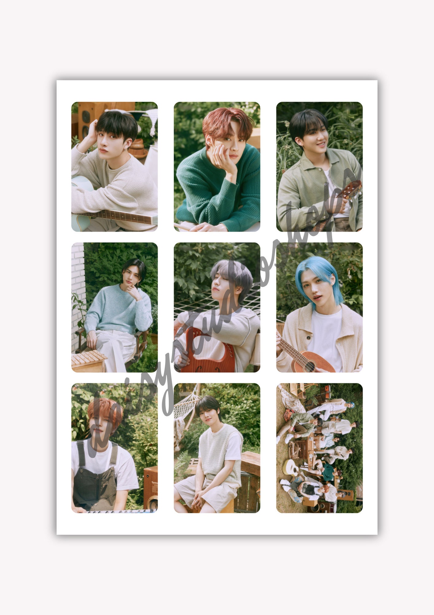 Stray Kids Digital Photocards, 9 Photocards on 9 Pages Each, 81 ...