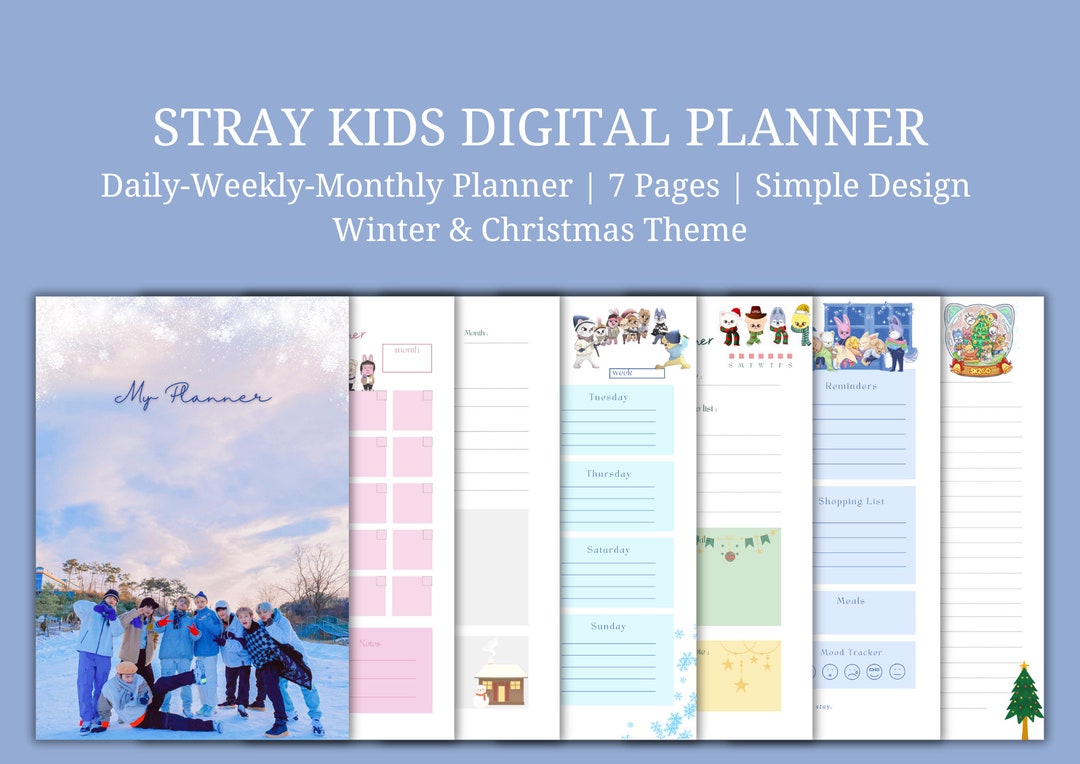 Stray Kids Digital Planner, Winter Theme, SKZOO (printable) - Etsy