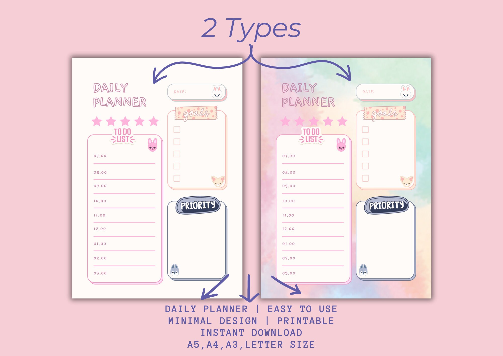 SKZOO Daily Weekly Monthly Planner and Note List, SKZ Planner Bundle ...