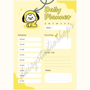 BT21 Daily Planner, BTS Daily Planner, Planner Bundle, Printable ...