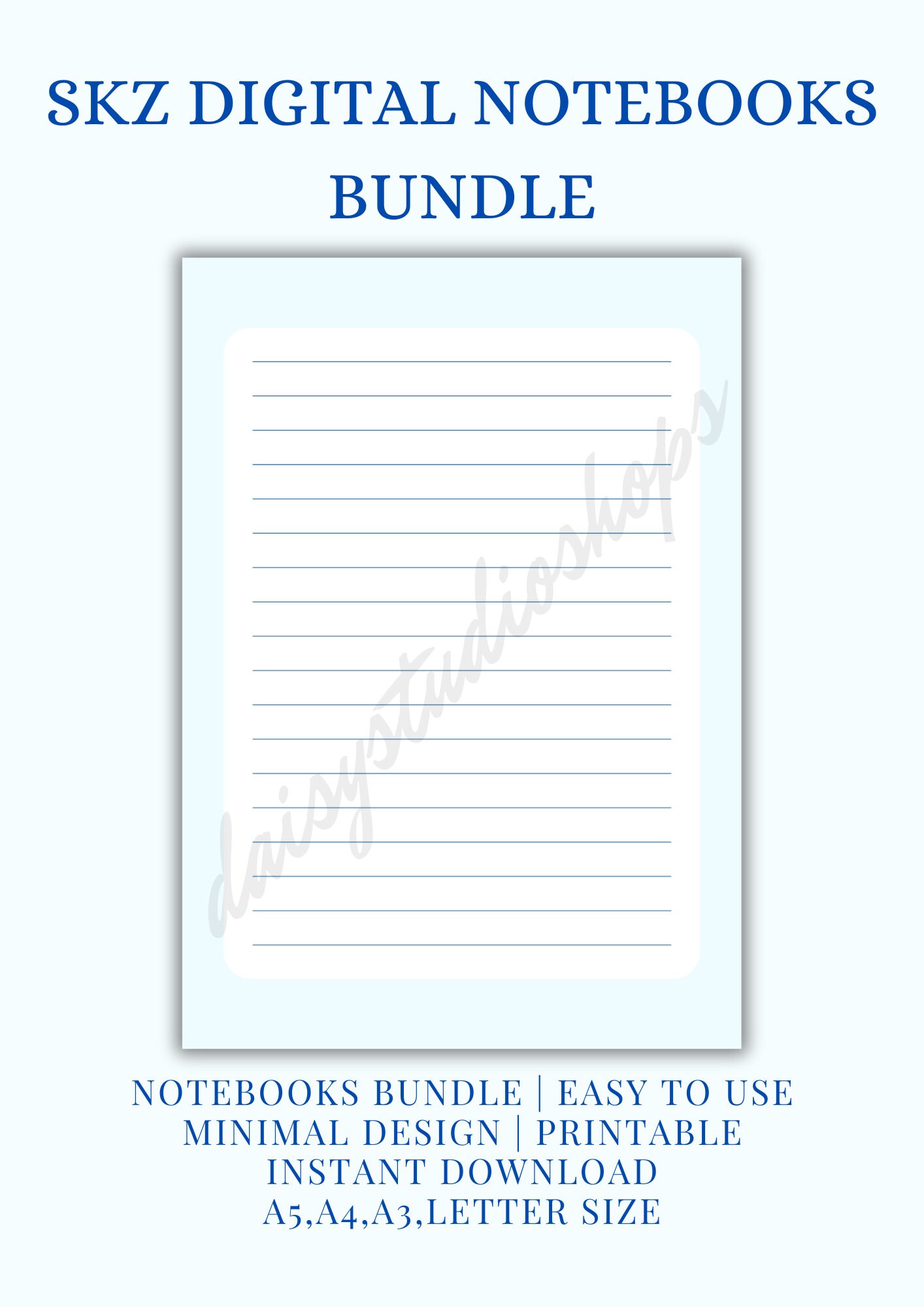 SKZ Theme Digital Notebook Bundle, Photo Sheet (printable, Instant ...