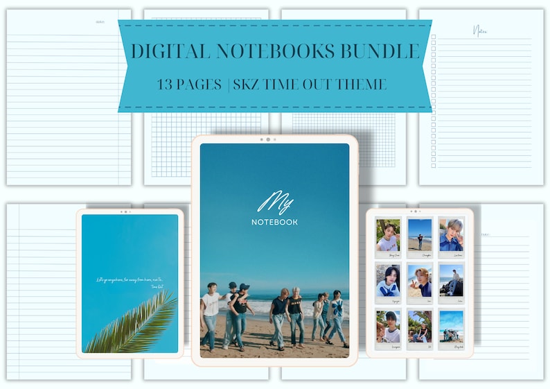 SKZ Theme Digital Notebook Bundle, Photo Sheet (printable, Instant ...