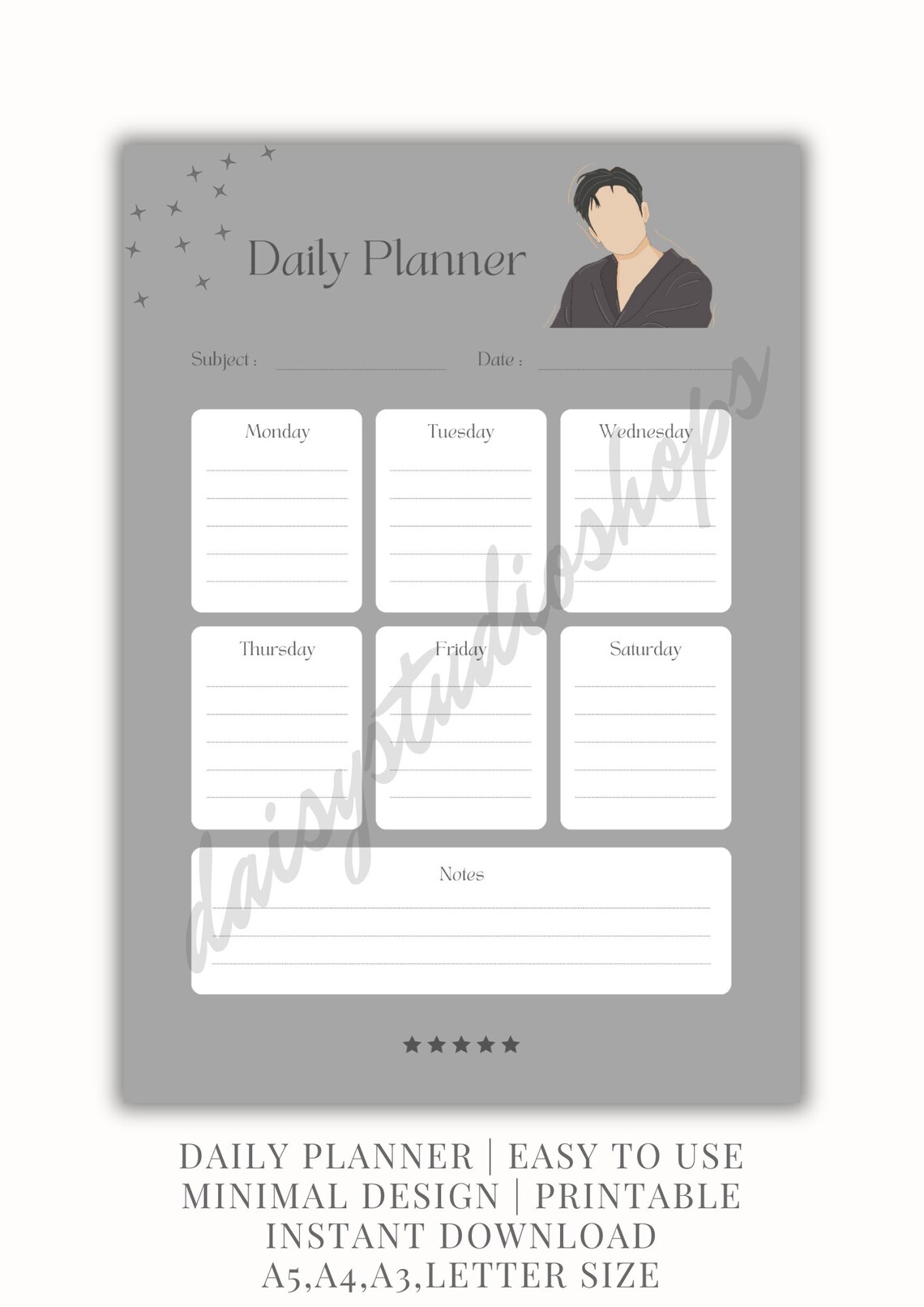 Stray Kids Bang Chan Digital Planner, Weekly Daily Monthly Planner, SKZ ...