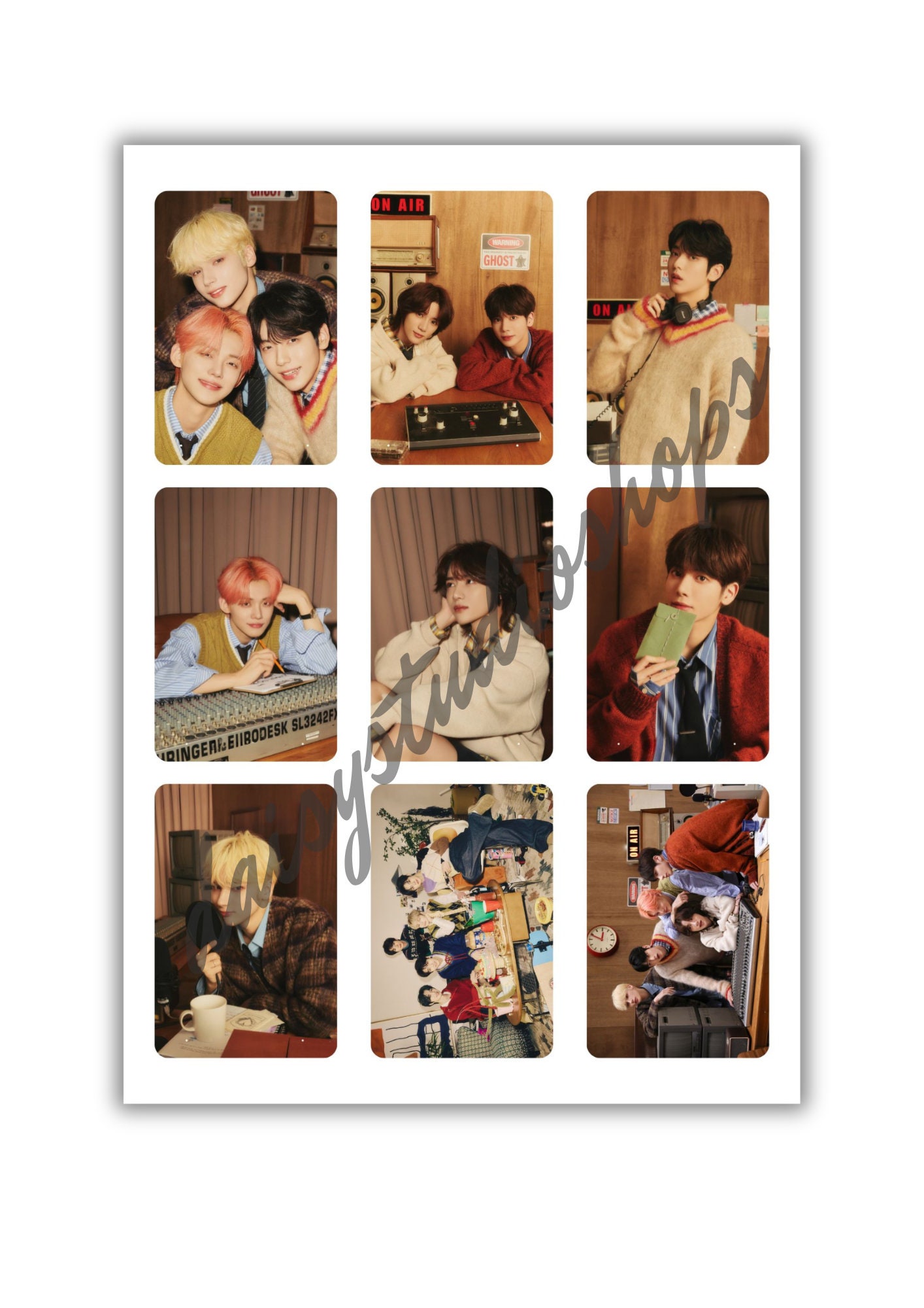 TXT Digital Photocards, 9 Photocards on 8 Pages Each, 72 Photocards in ...