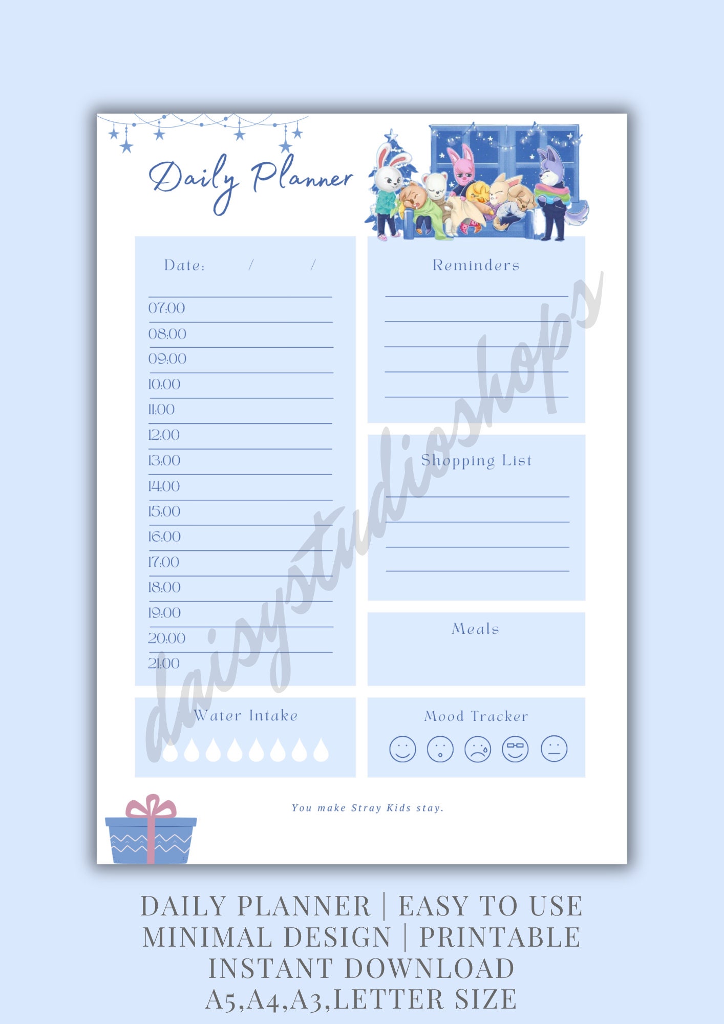 Stray Kids Digital Planner, Weekly Daily Monthly Planner, SKZ ...