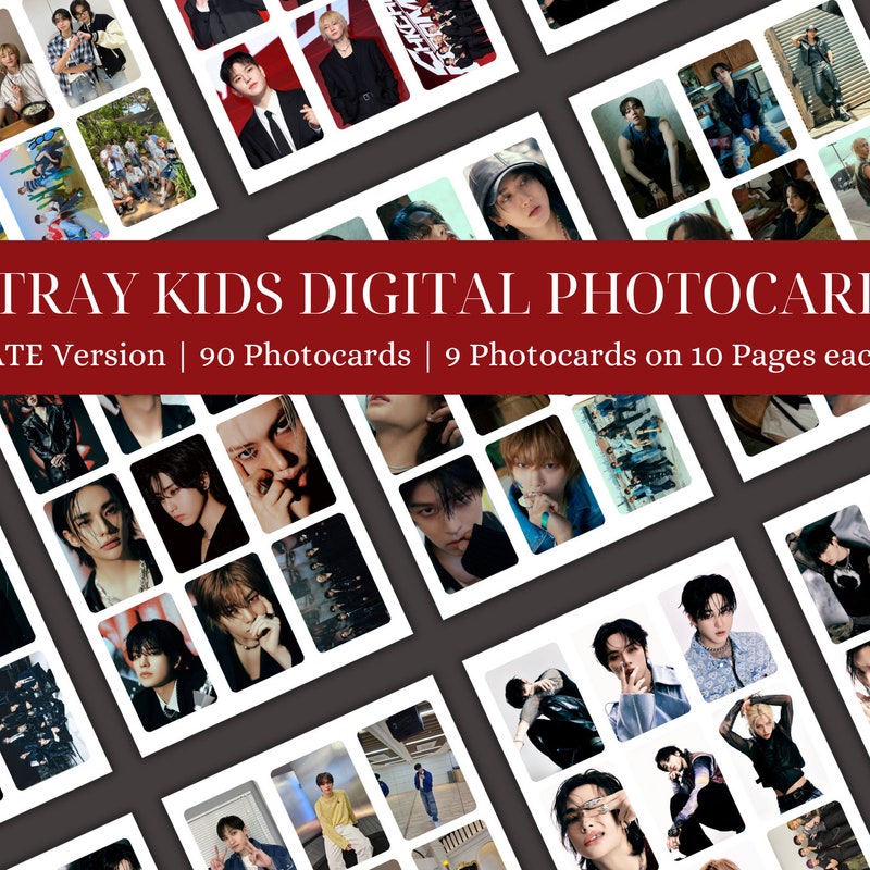 Stray Kids Printable Photo Cards - Etsy