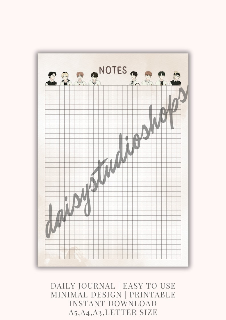 Stray Kids Digital Journal, Daily Planner, SKZ, Printable, Instant ...