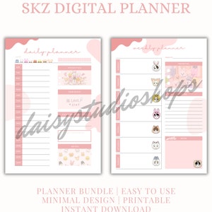 Stray Kids Digital Planner, SKZ Skzoo Theme, Weekly-daily (printable ...