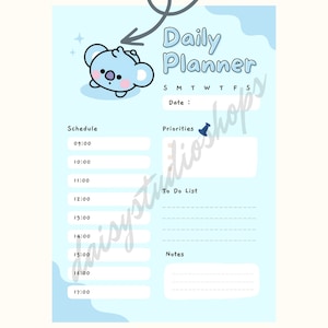 BT21 Daily Planner, BTS Daily Planner, Planner Bundle, Printable ...
