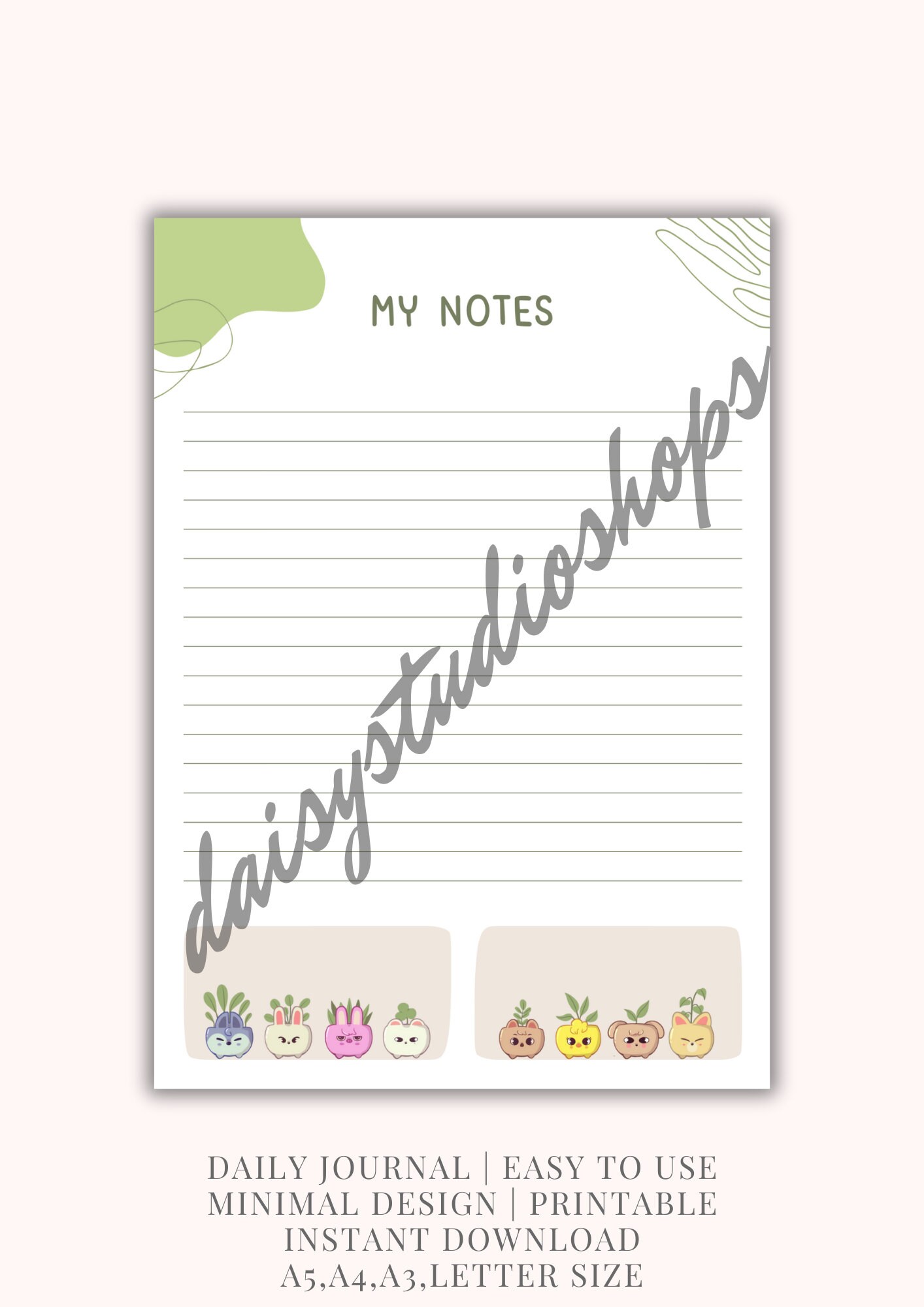 Stray Kids Digital Journal, Daily Planner, SKZ, Printable, Instant ...