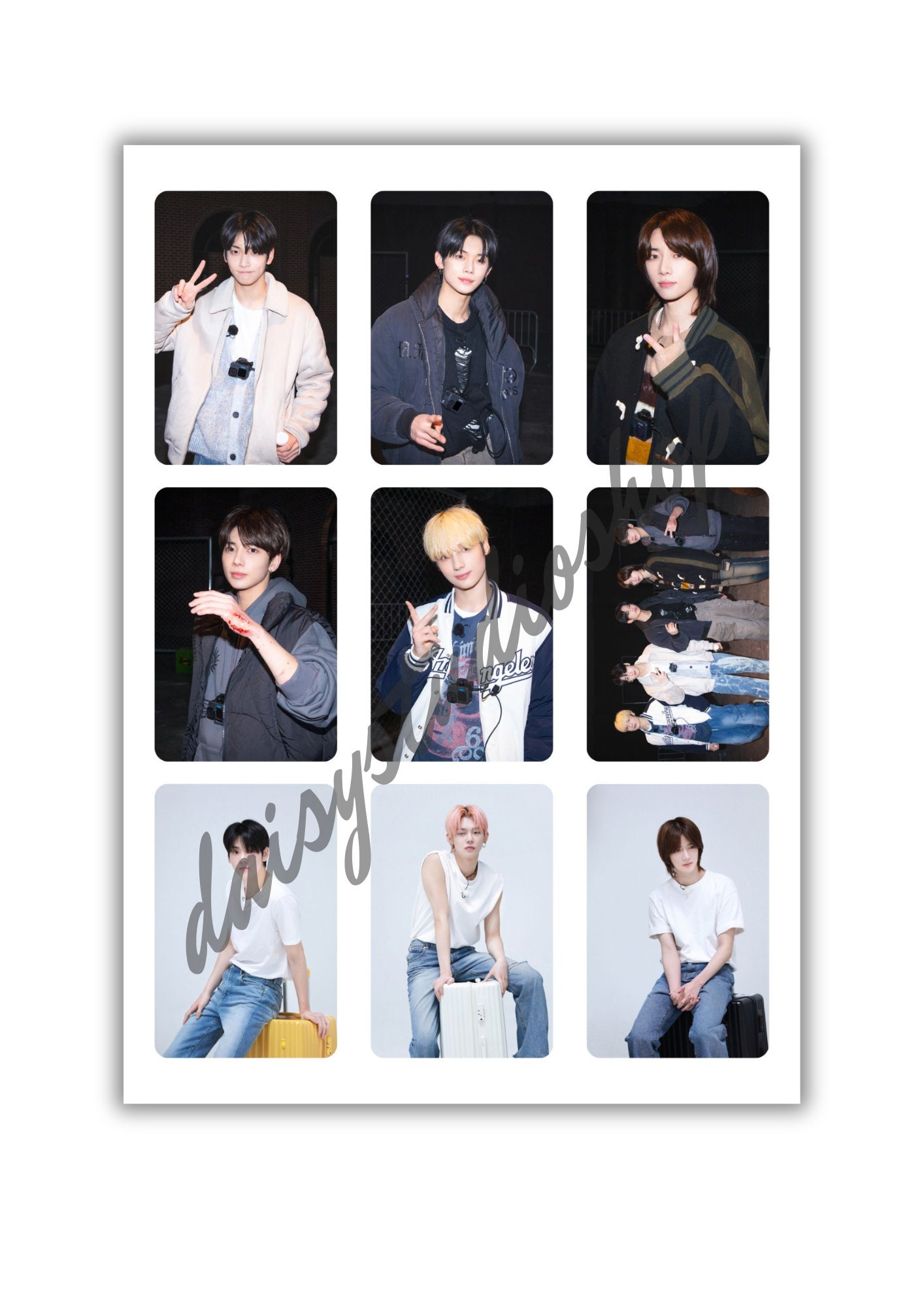TXT Digital Photocards, 9 Photocards on 8 Pages Each, 72 Photocards in ...