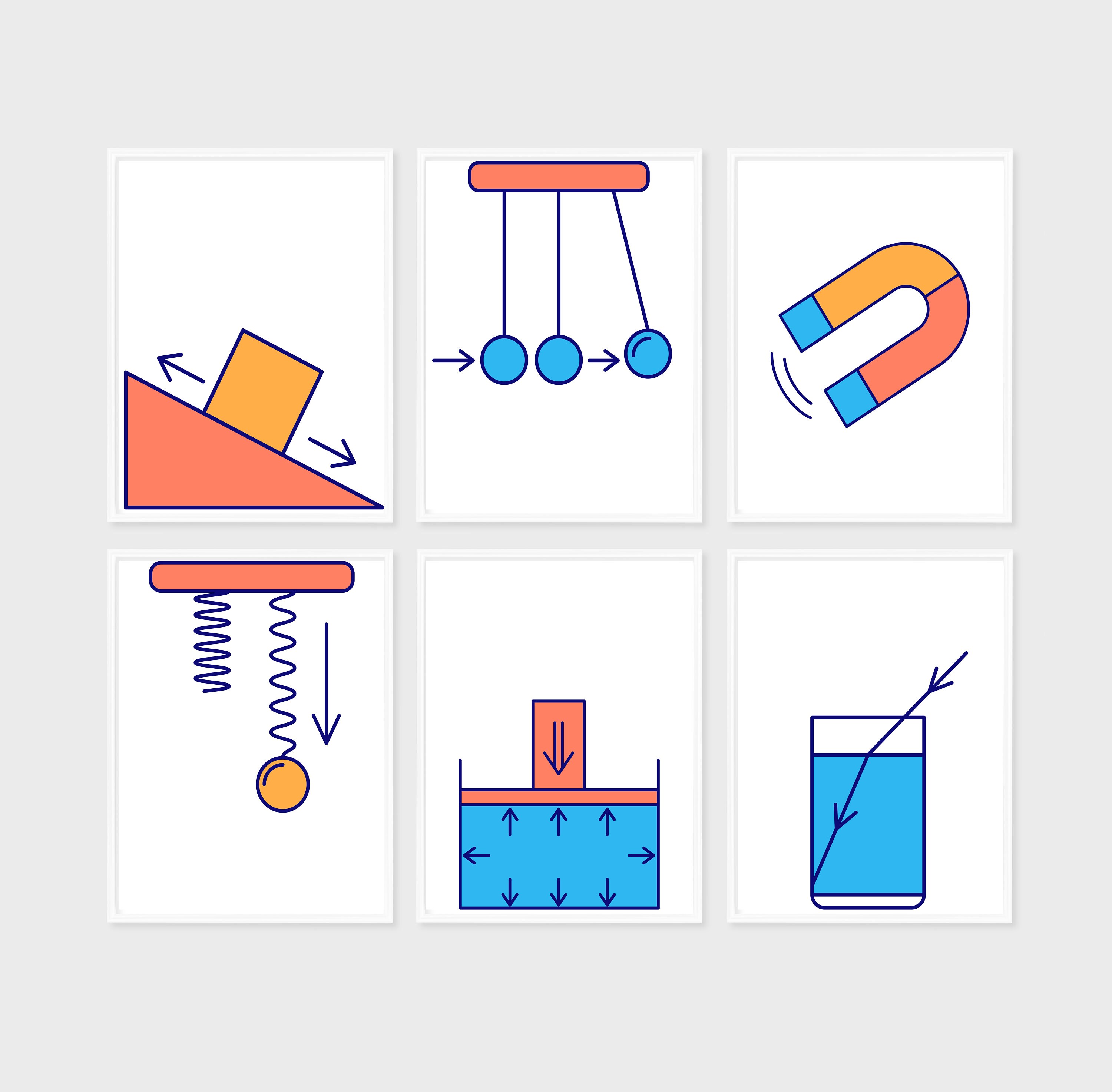 PHYSICS Gallery Wall Classroom Decor High School Physics - Etsy