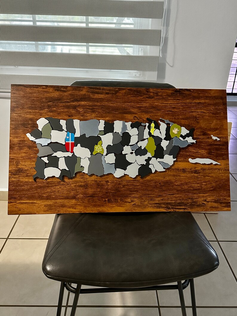 3D Printed Puerto Rico Map - Etsy