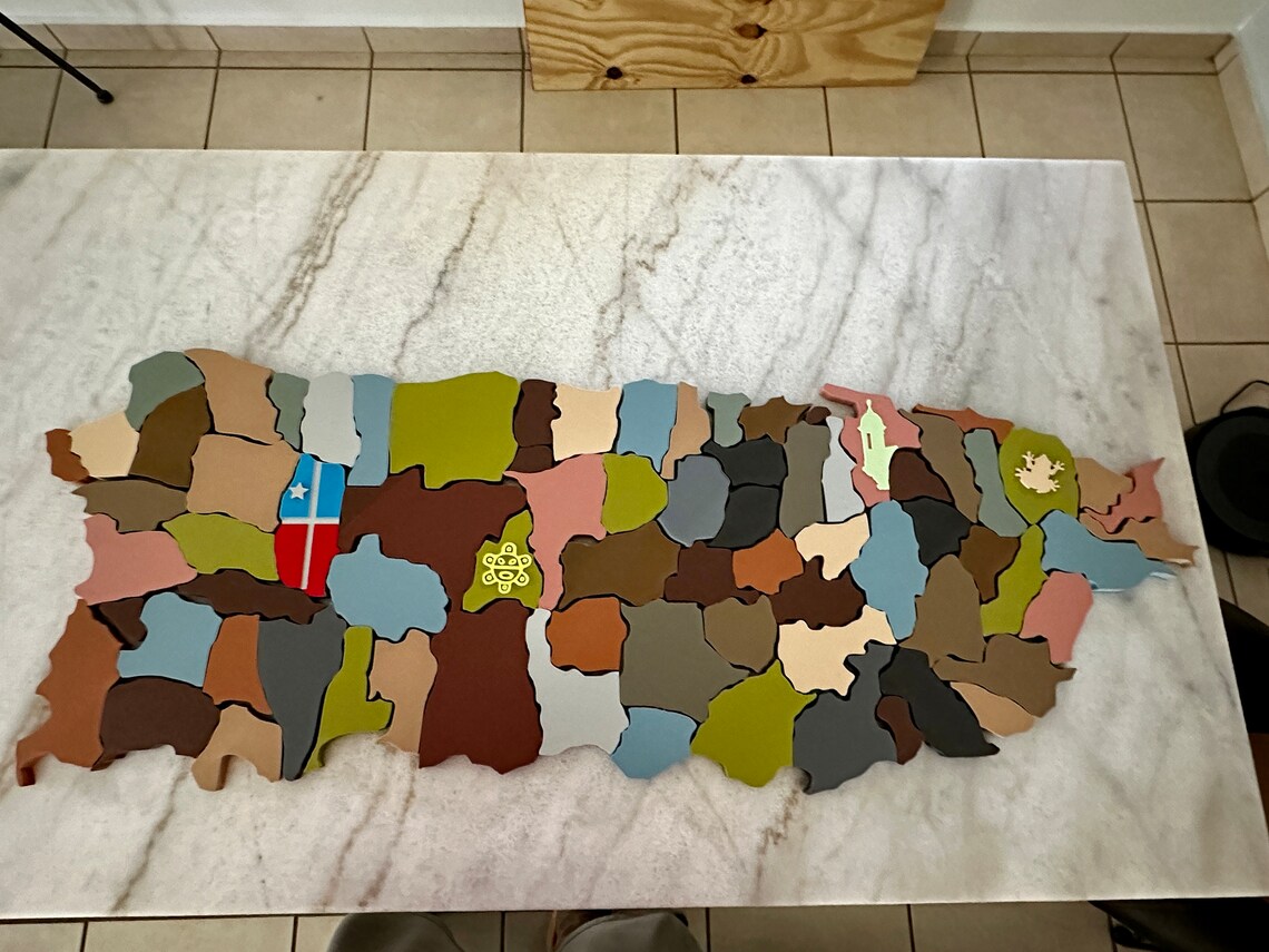 3D Printed Puerto Rico Map - Etsy