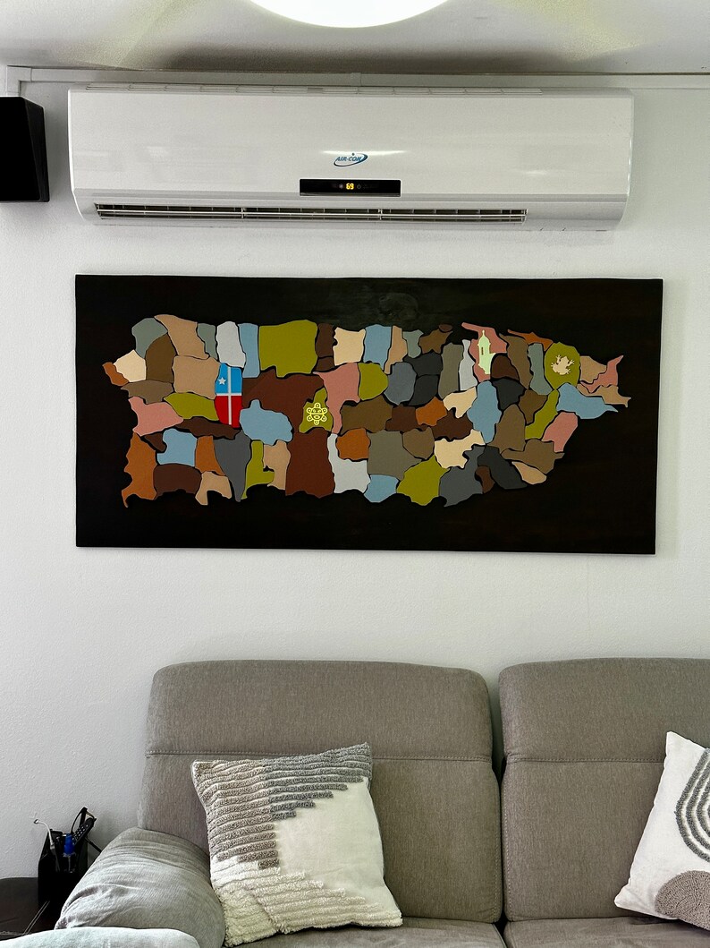 3D Printed Puerto Rico Map - Etsy