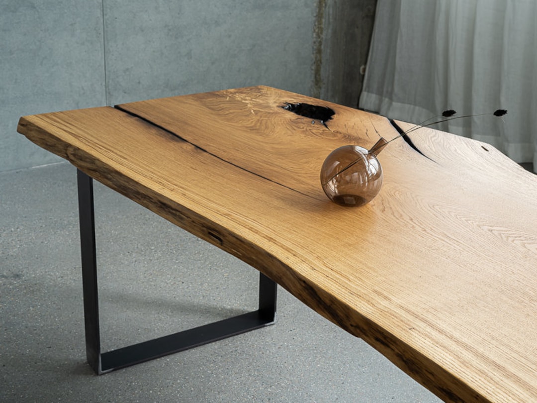 Unique Table Tree Disc Monolith Dining Table Oak - Etsy