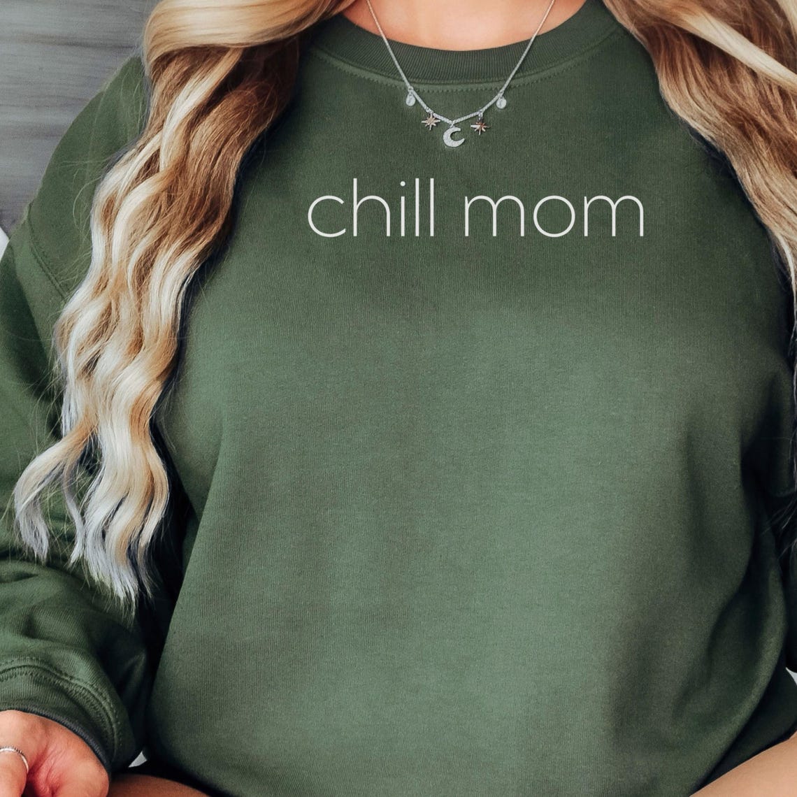 Chill Mom Sweatshirt, Minimalist Style, Cozy Mama Sweater - Etsy