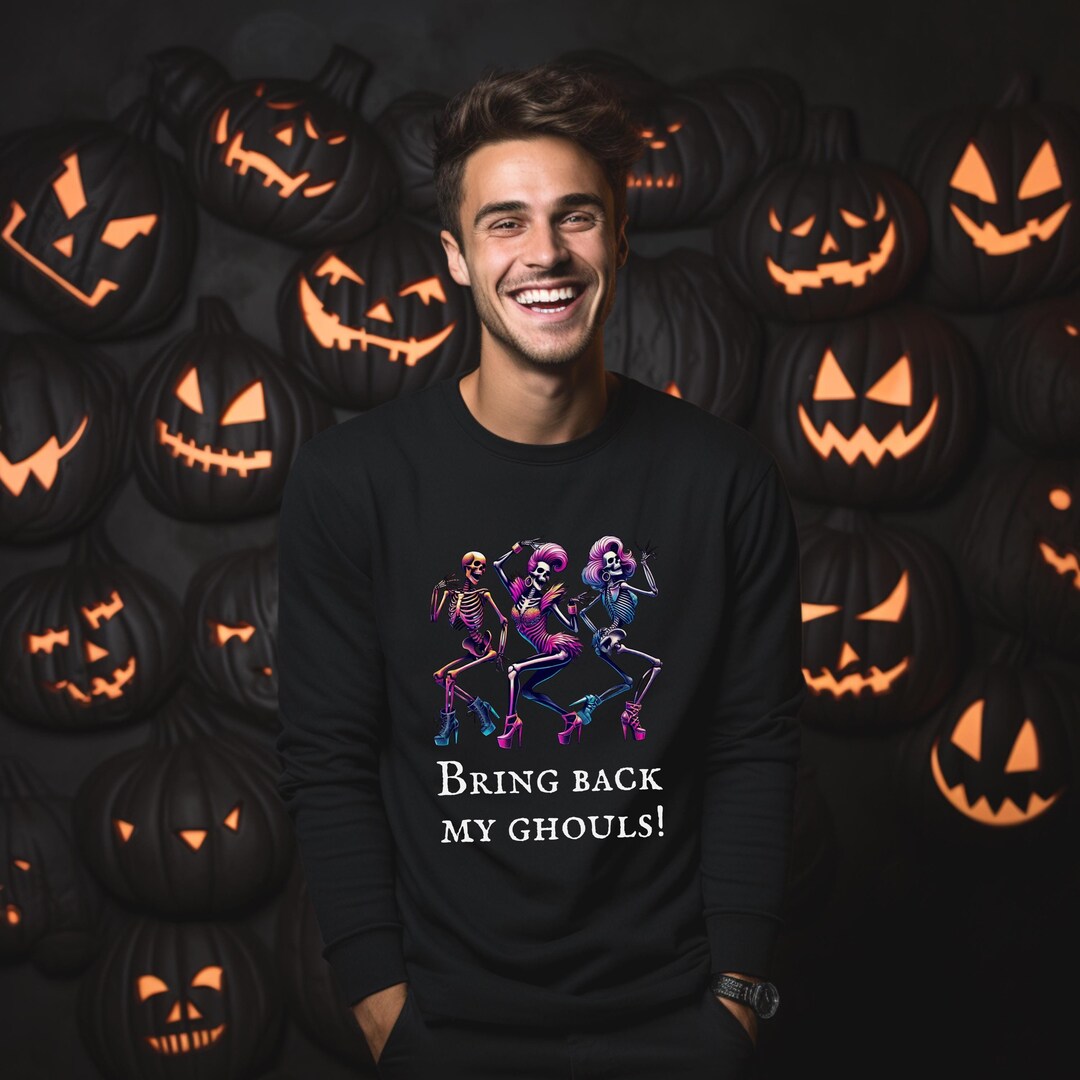 Bring Back My Ghouls: Dancing Skeleton Drag Queens Halloween Sweatshirt ...