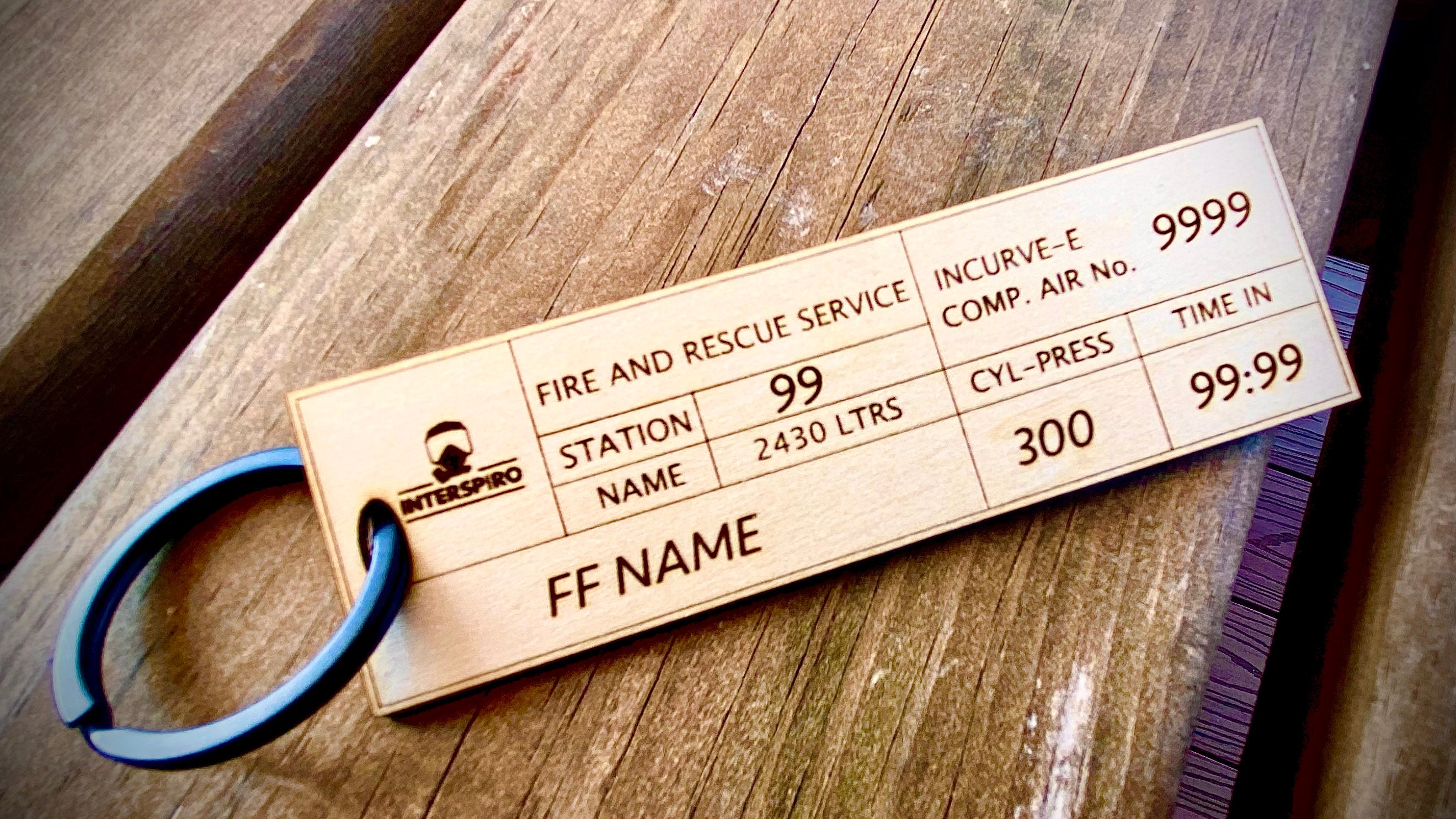 Bespoke Personalised Firefighter's Breathing Apparatus (BA) Tally Name ...