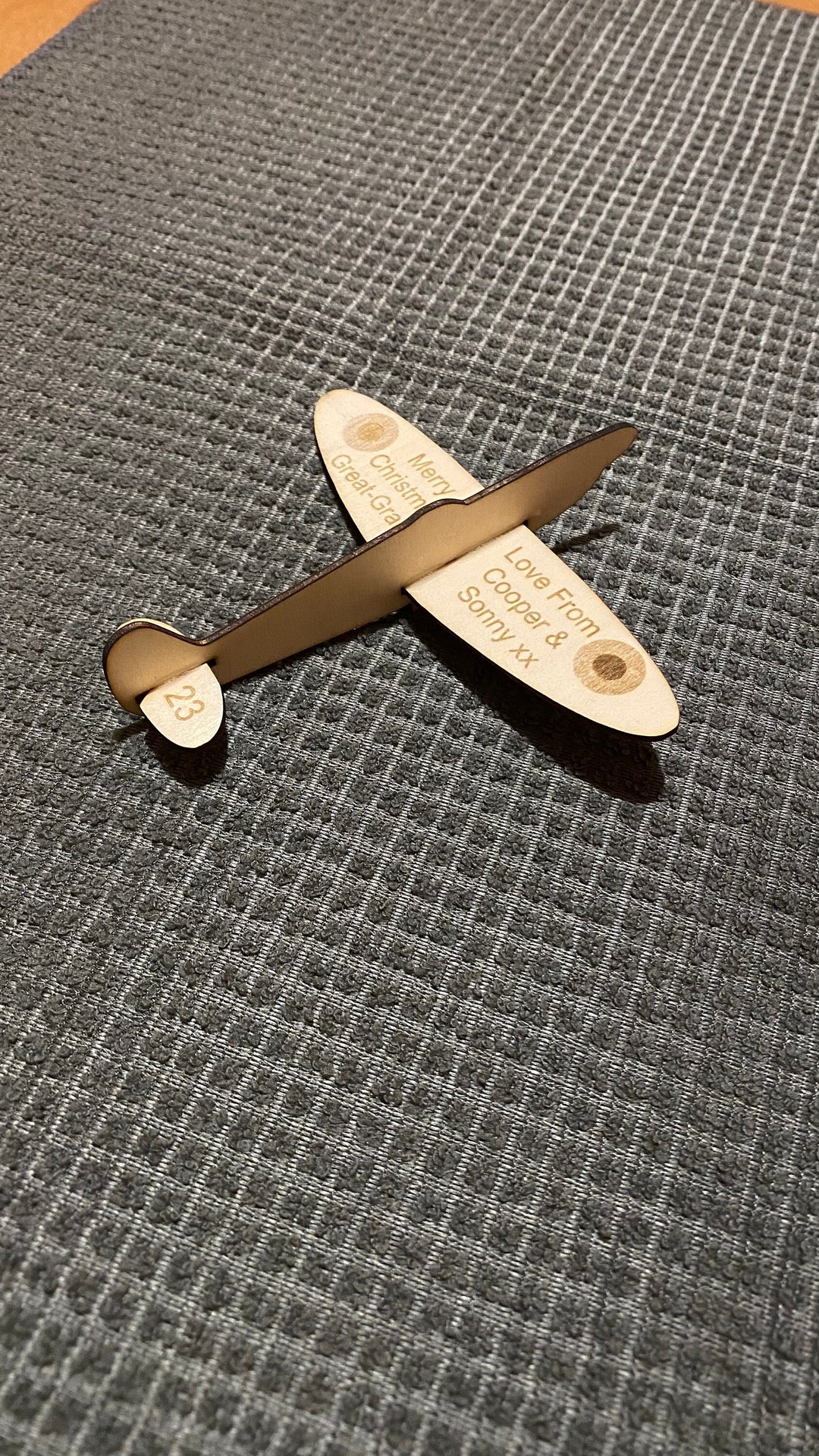Personalised Wooden Spitfire Aeroplane Gift by Embertails D Day Tribute Paint Your Own Plane for ...