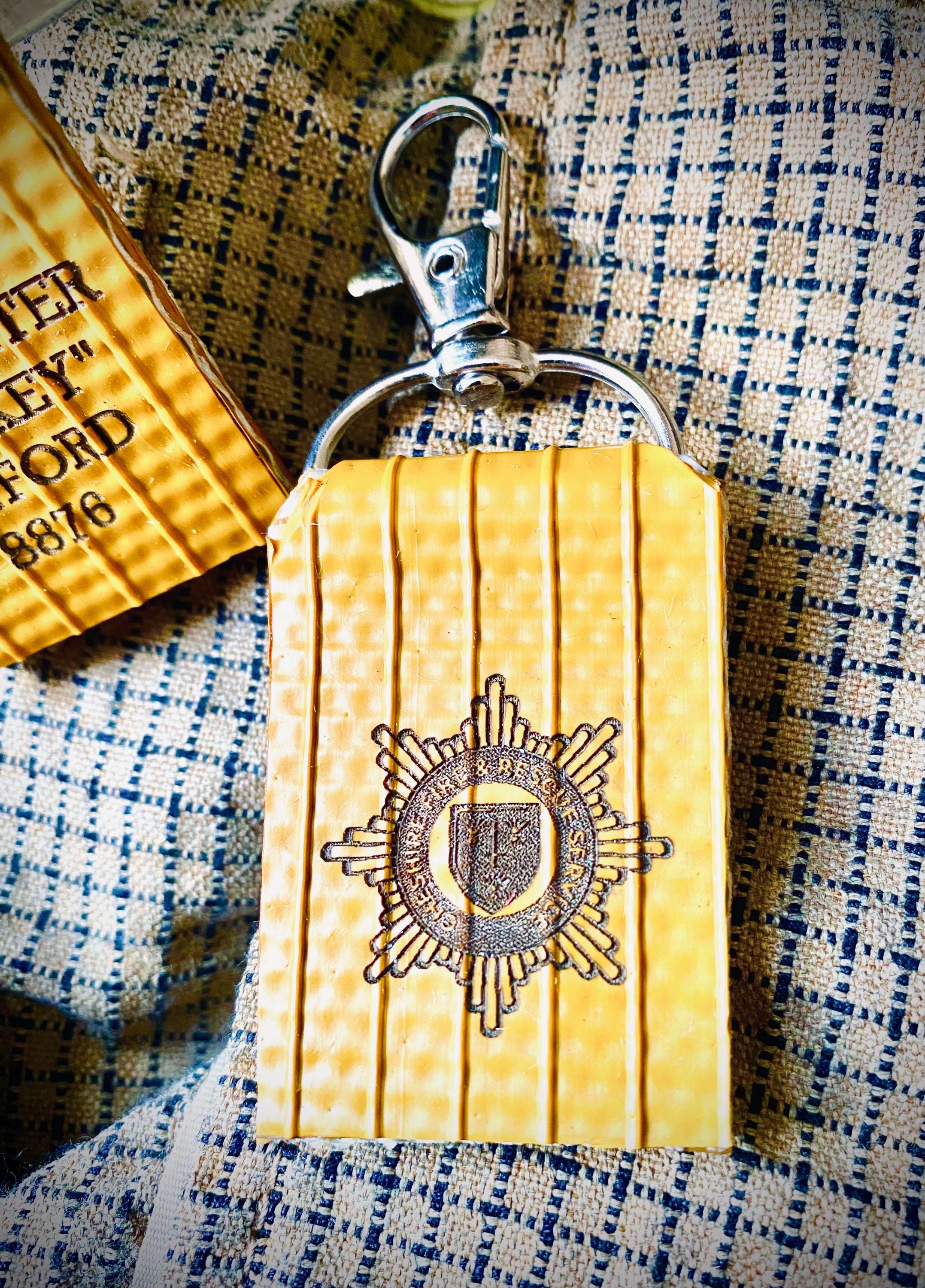 Personalised Reclaimed Fire Hose Key Ring - Etsy UK