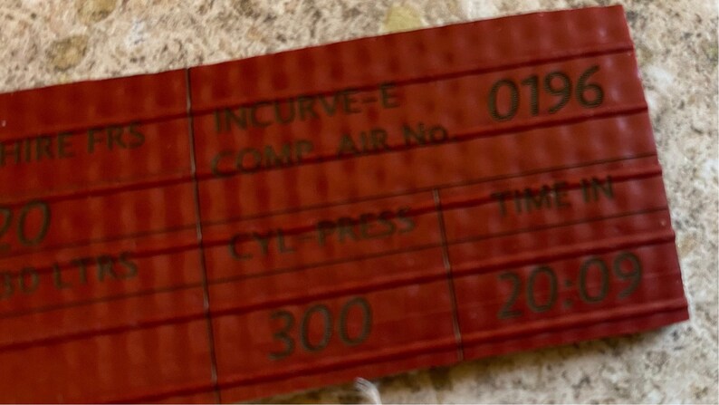 Personalised Reclaimed Fire Hose Firefighter BA Tally Keyring by ...