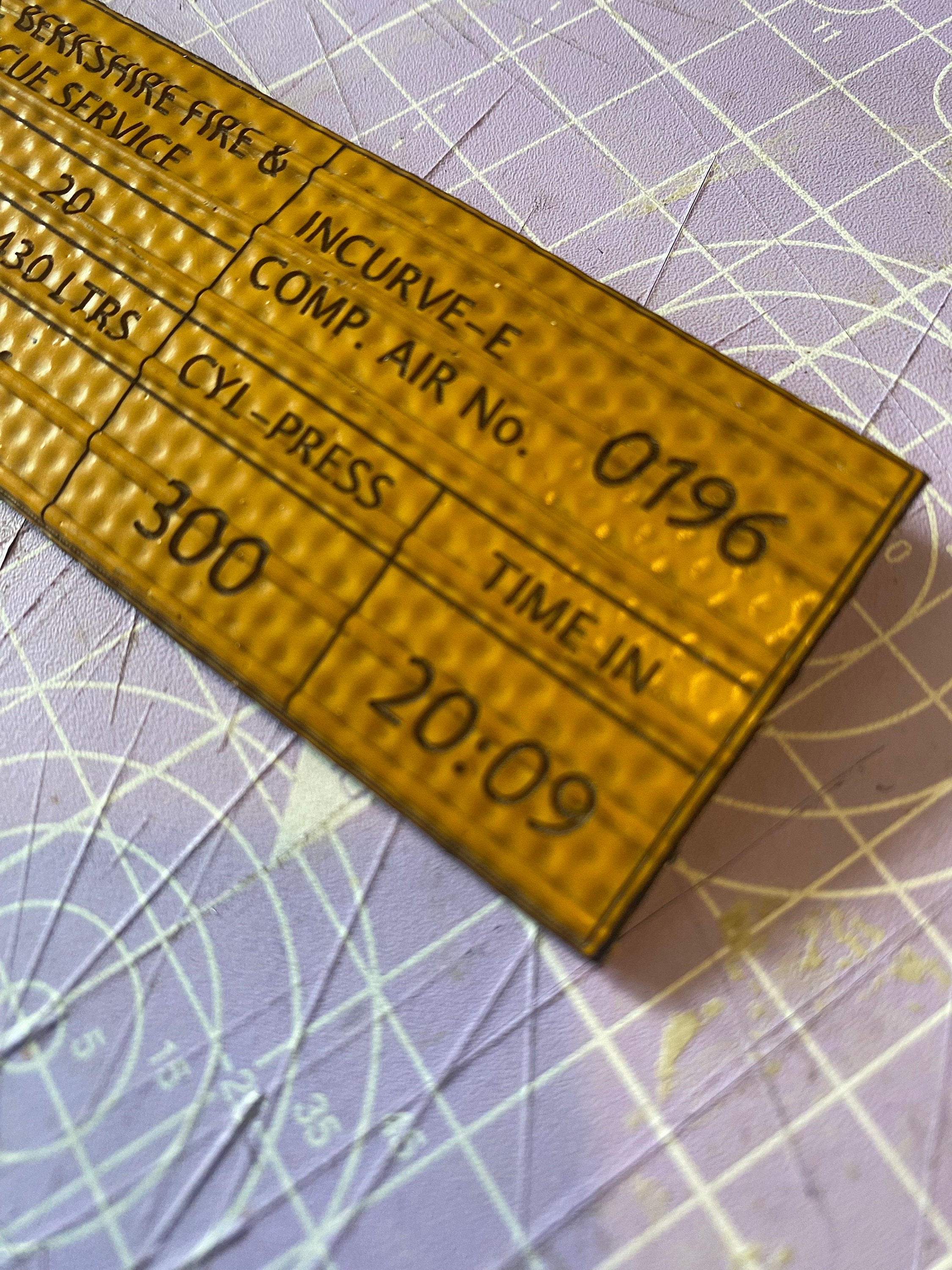 Personalised Reclaimed Fire Hose Firefighter BA Tally Keyring by ...