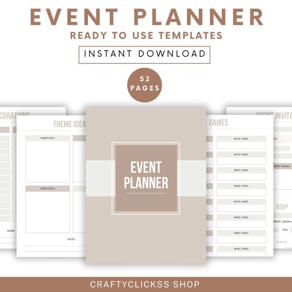 Event Planner Notebook - Etsy