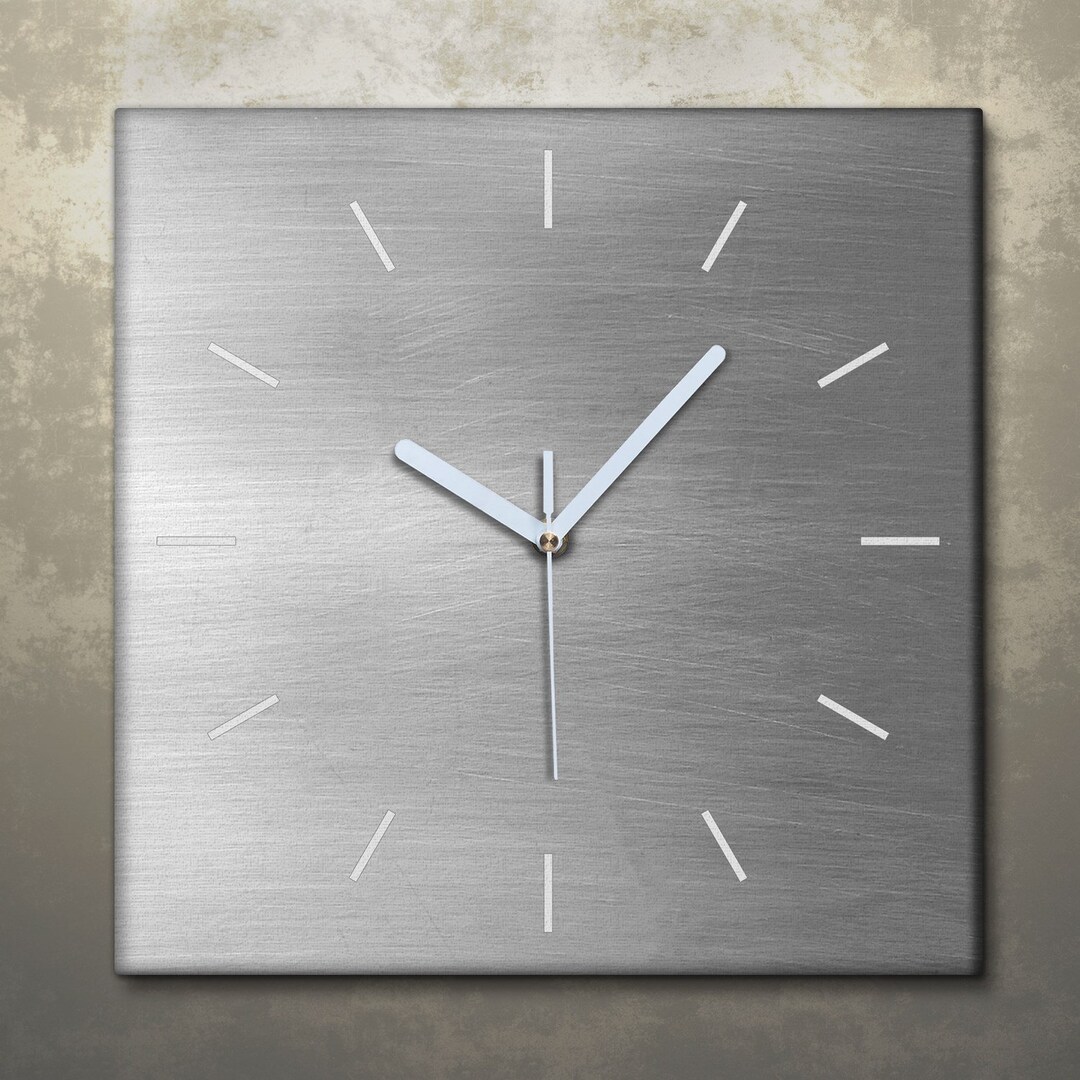 White Metal Clock, Kitchen Decoration, Wall Clock, Aesthetic Clock - Etsy
