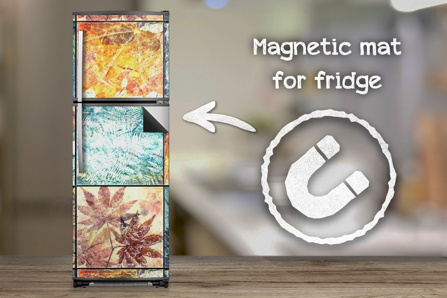 Modern Refrigerator Cover Four Seasons Fridge Magnetic - Etsy