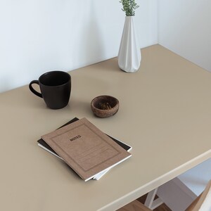 Beige Color Furniture Sticker, Texture Adhesive Foils, Solid Color ...