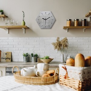 Blue, Stone, Hexagon Clock, Bedroom , Classic Design, Hexagon Shape - Etsy