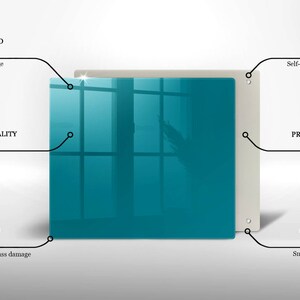 Turquoise Tempered Glass Splashback, Glass Splash Guard, Backsplash ...
