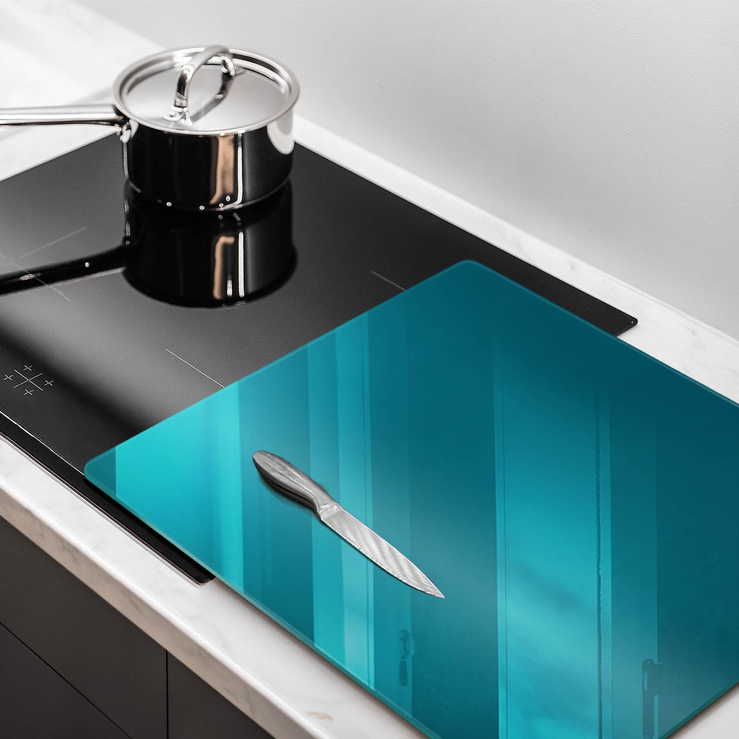 Turquoise Tempered Glass Splashback, Glass Splash Guard, Backsplash ...