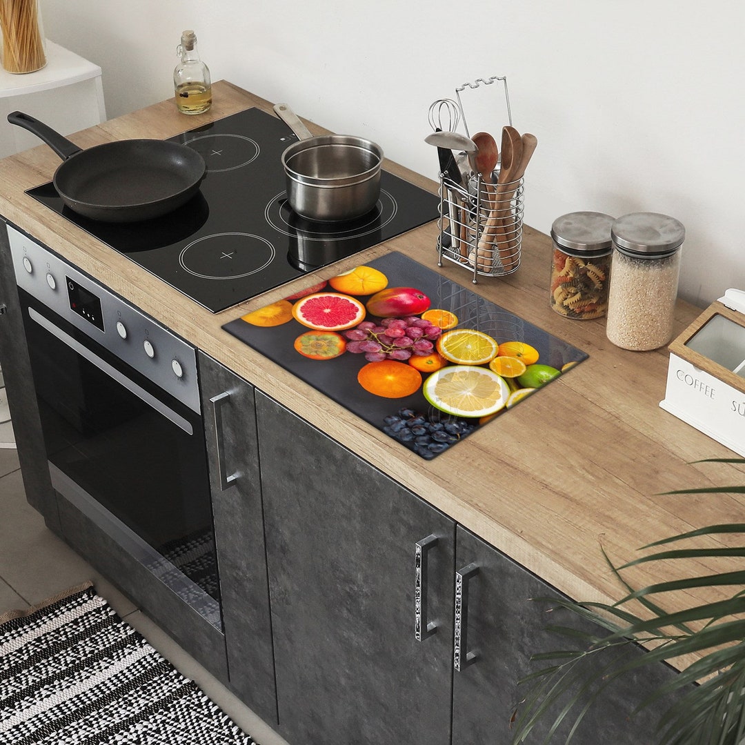 Glass Cutting Board Hexagon, Circle or Rectangle, Colorful Fruits, Red ...