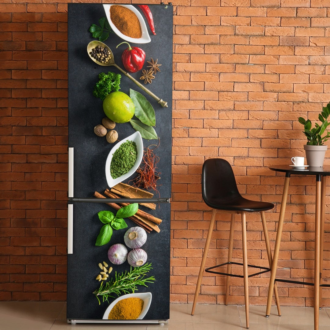 Bunch of Spices Fridge Magnetic Decal Multicolored - Etsy