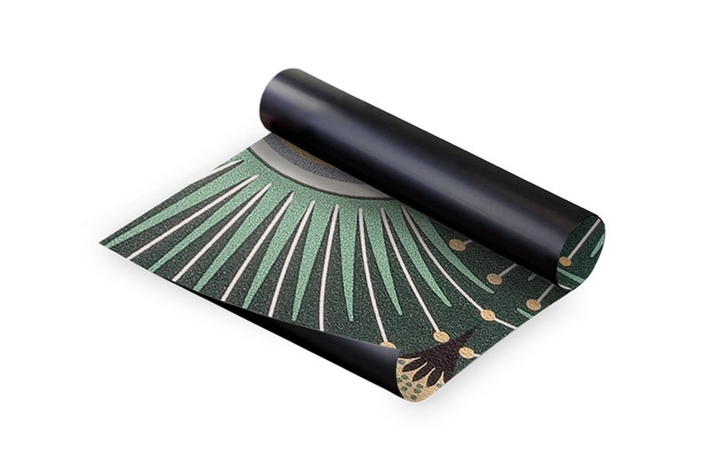 Fridge Magnetic Decal Abstract Fans Green and Yellow - Etsy