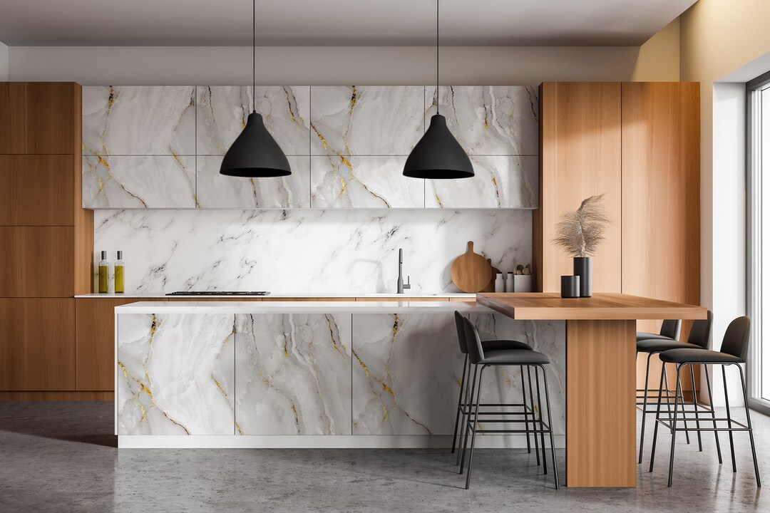 Marble Effect Furniture Sticker, Texture Adhesive Foils, Texture Style ...