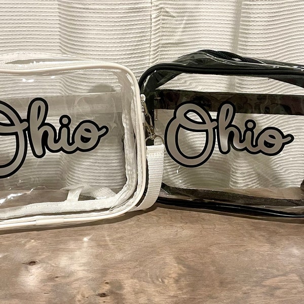 Clear Ohio State Crossbody Bags - Etsy
