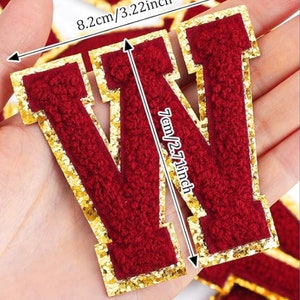 Maroon Chenille Letter Patches - Etsy