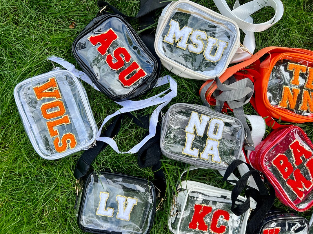 Personalized Custom Stadium Purse, Chenille Letters, College Football ...