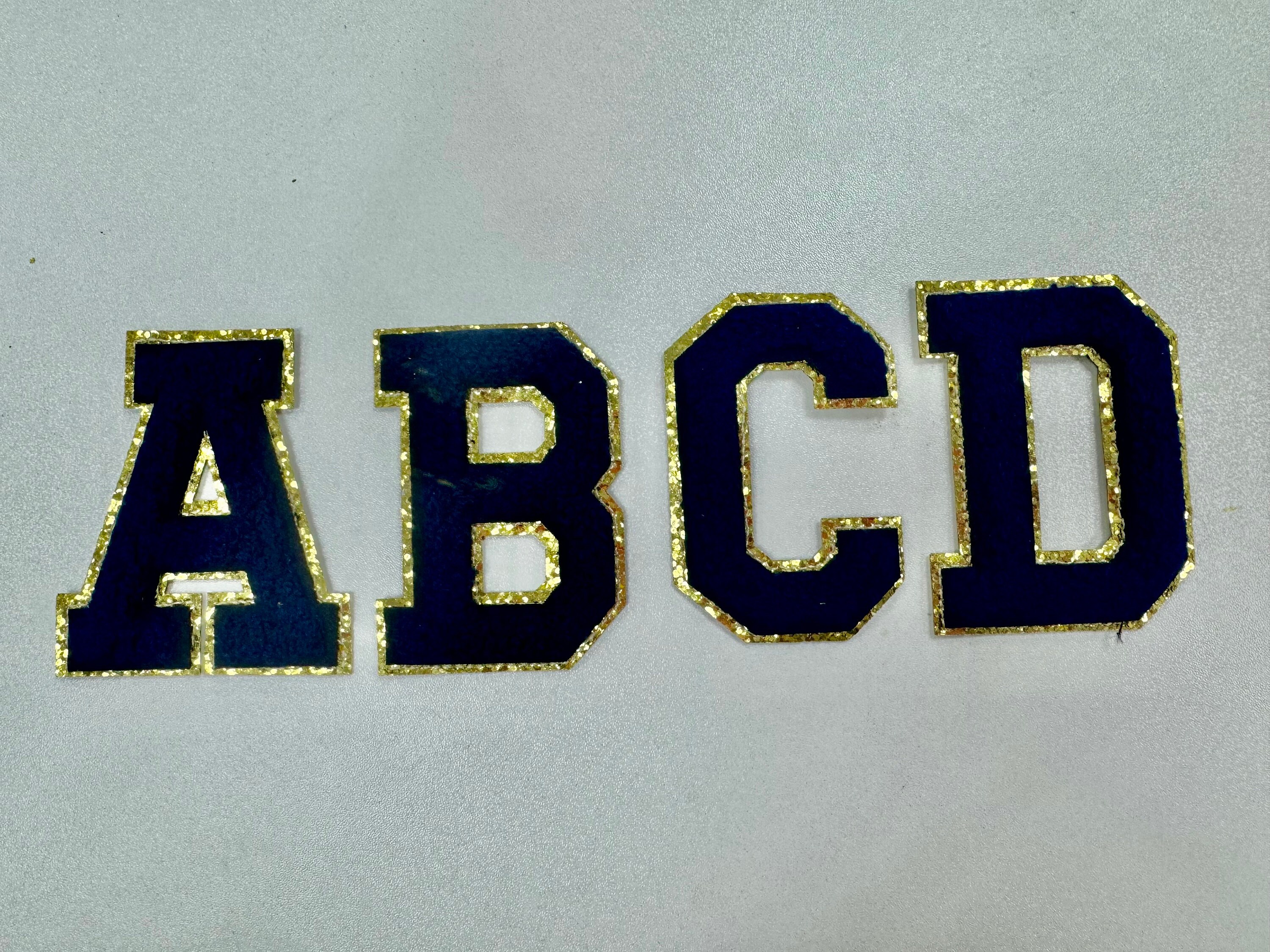 Navy Blue Chenille Letter Patches - Etsy