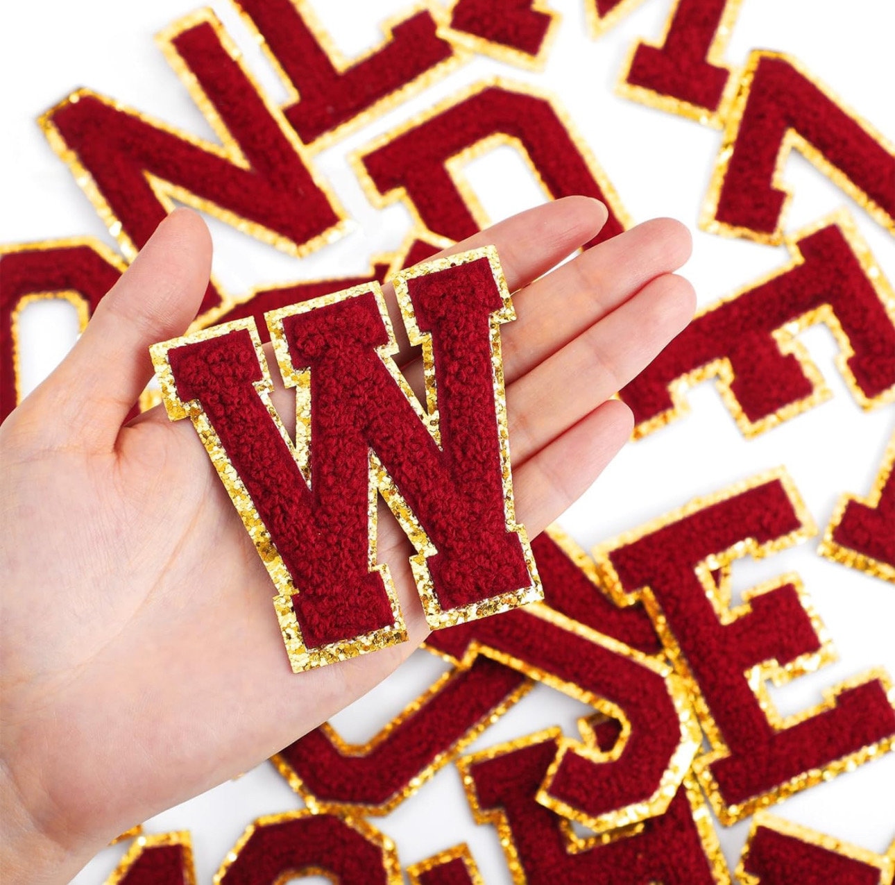 Maroon Chenille Letter Patches - Etsy